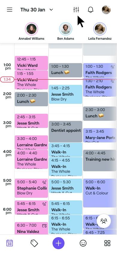 Customize your calendar view on Fresha