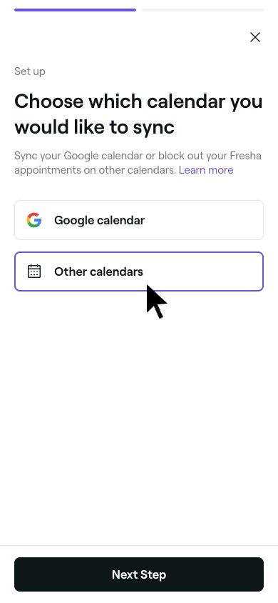 Sync your calendar with Fresha