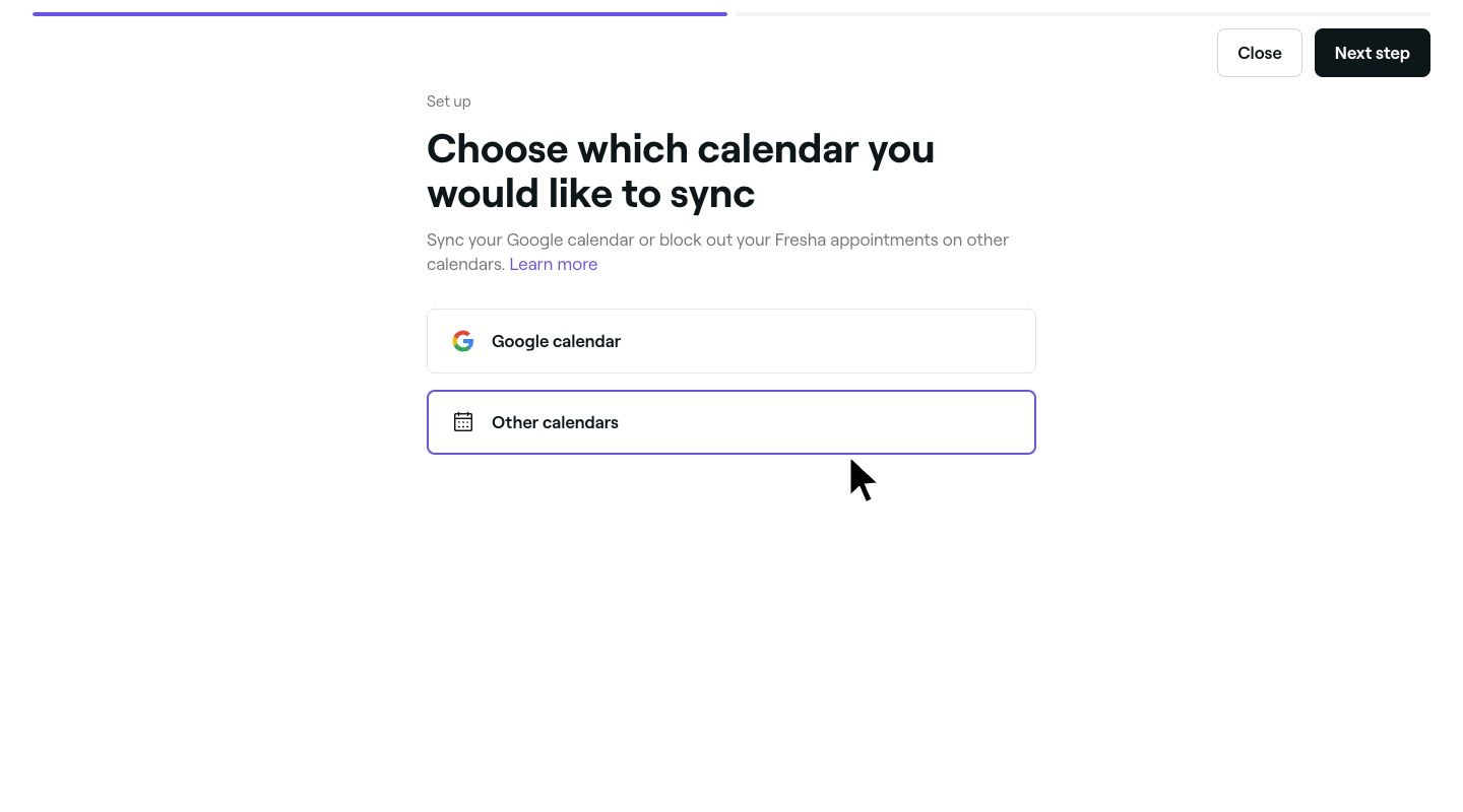 Sync your calendar with Fresha