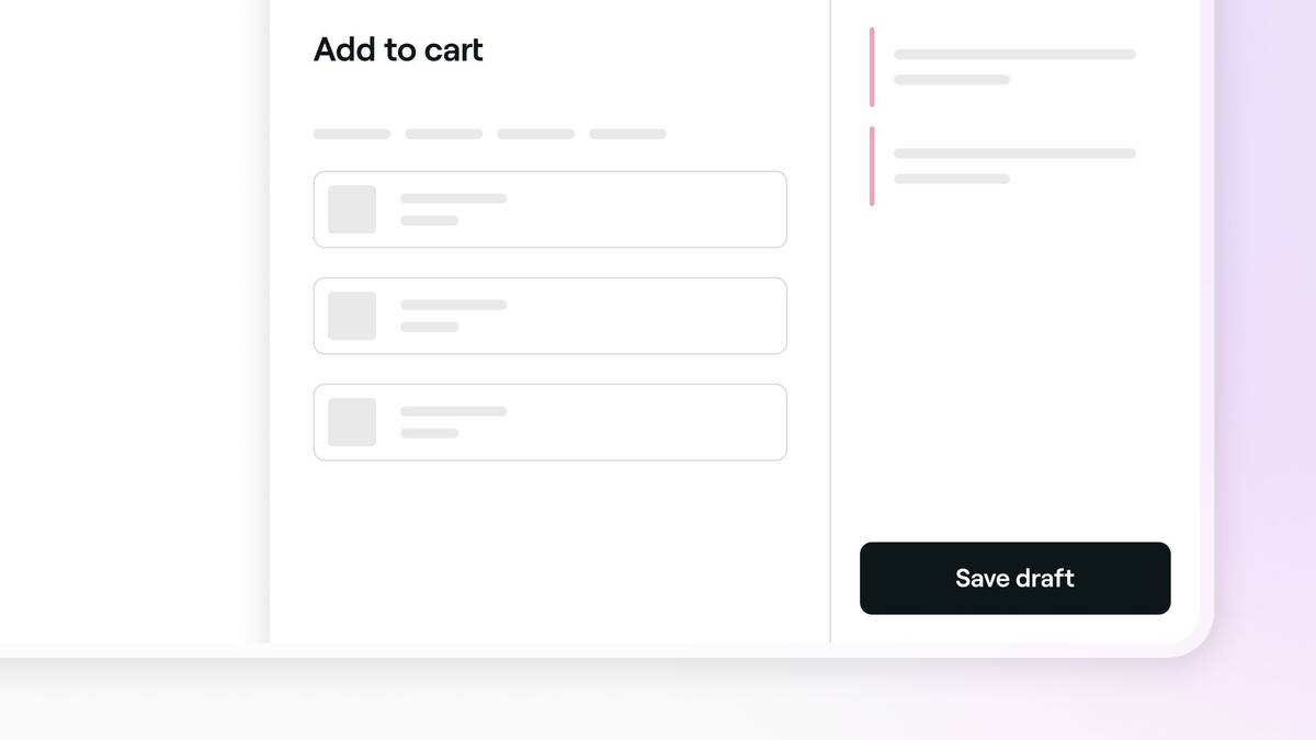 Create, manage, and checkout draft sales